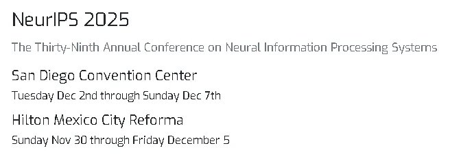 NeurIPS 2025：AI盛会登陆圣迭戈和墨西哥城 | RoboHorizon